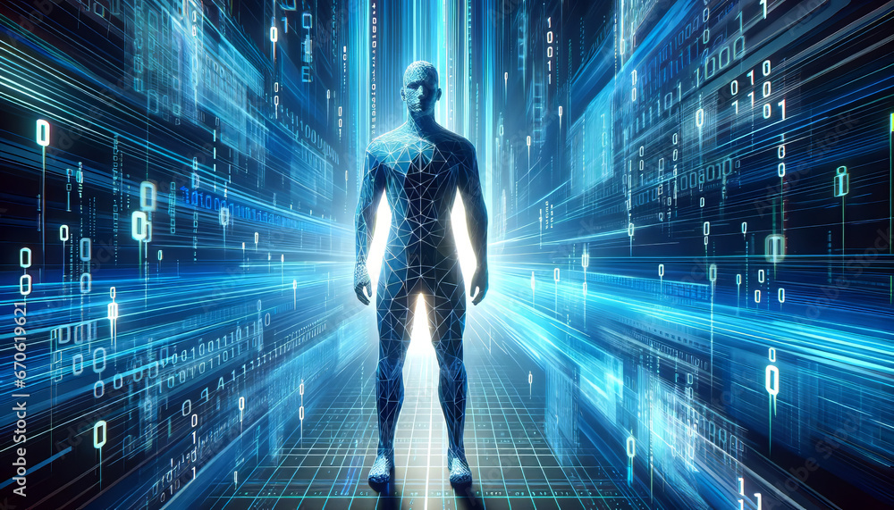 Full body human figure in a digital environment | A Journey through ...