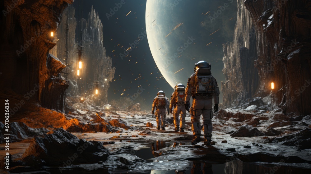 Exploring the depths of a mysterious cave, a team of intrepid ...