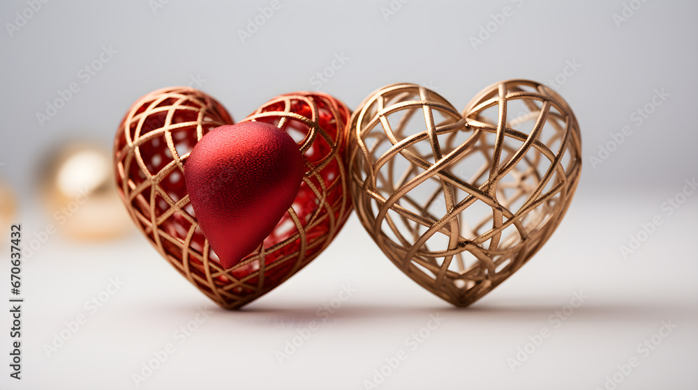 Dulce simbolismo: dos corazones se funden en amor eterno, corazones con ...