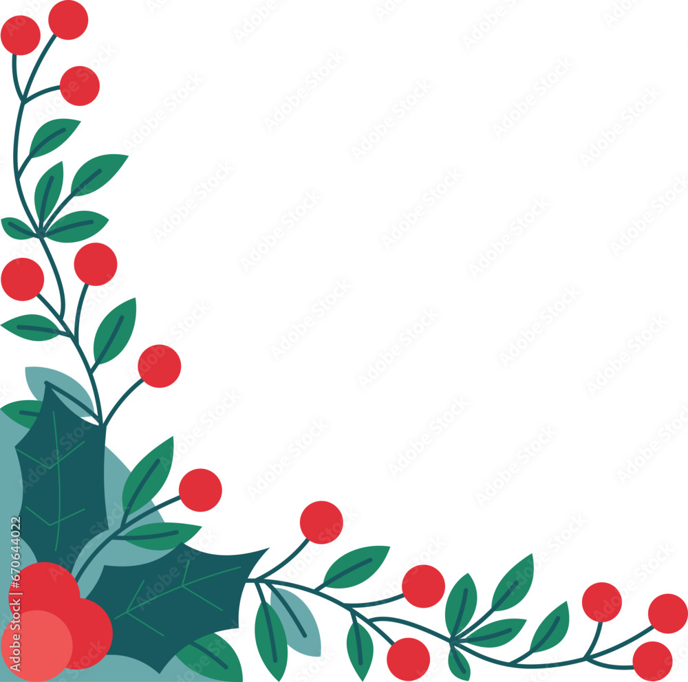 Christmas Frame Corner Stock Vector | Adobe Stock