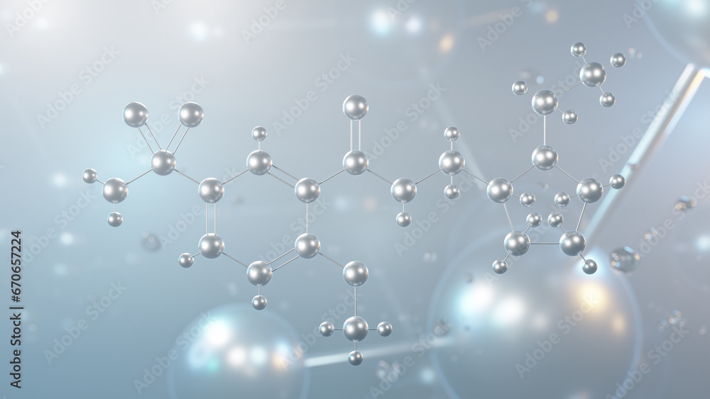 sulpiride molecular structure, 3d model molecule, neuroleptic agent ...