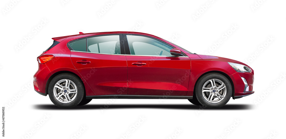 Ford Focus car side view isolated on white background Stock Photo ...