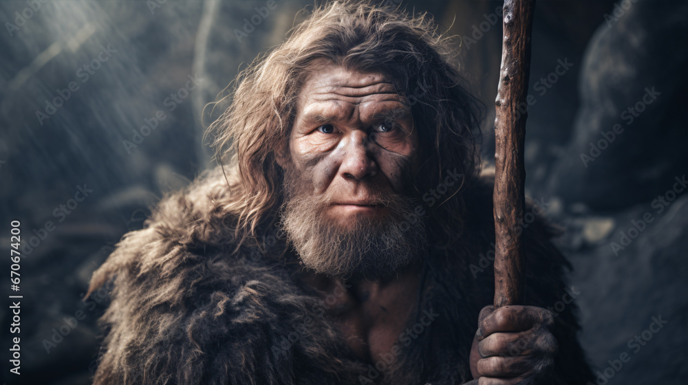 Neanderthal wielding a lance, studied through Human Sapiens ...