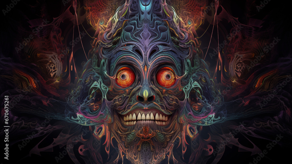 The Ultimate DMT Demon -Hyper-Realistic 8K Wallpaper - A Masterpiece of ...