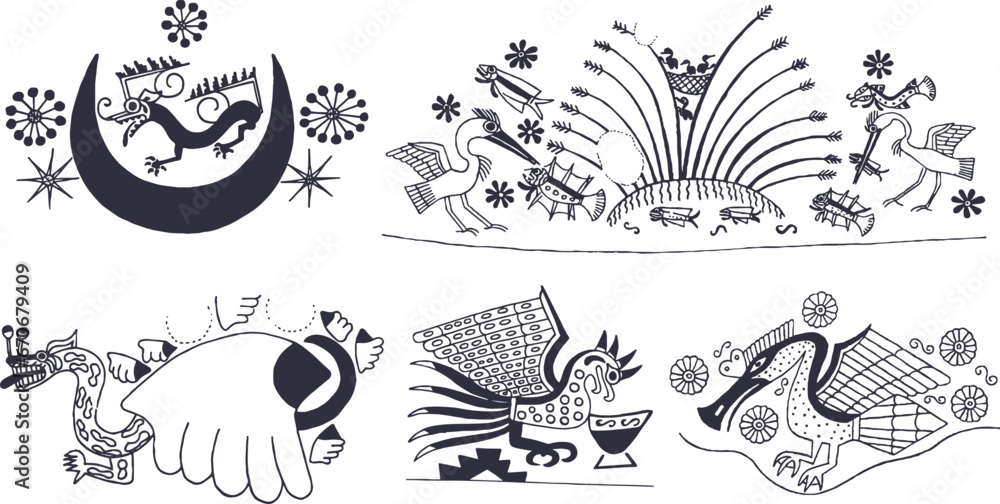 Andean iconography pre inca moche nazca wari tiahuanaco paracas chimu ...