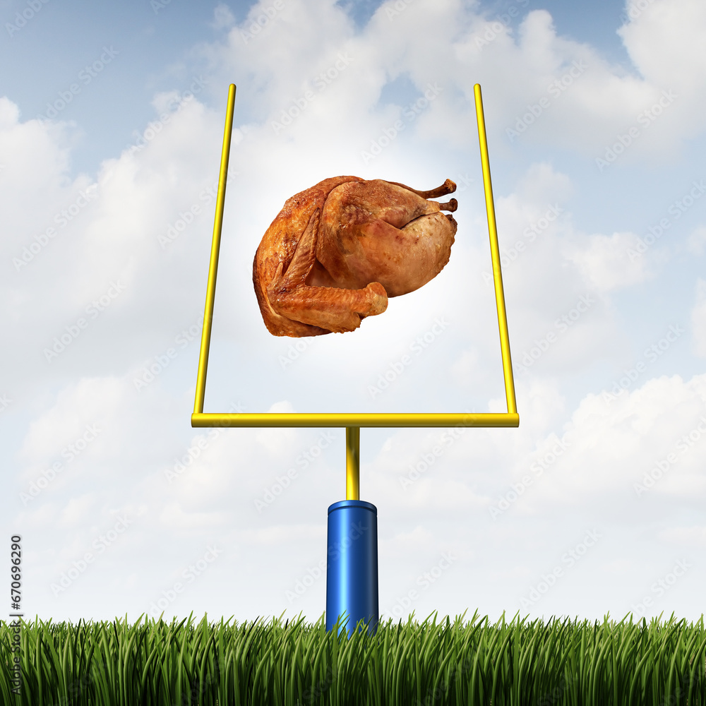 American Thanksgiving football game field goal as an Autumn Season and ...