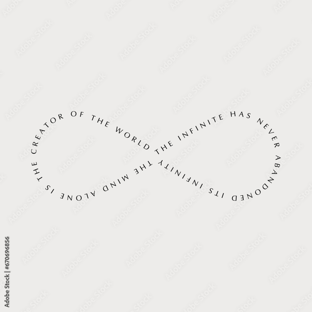 Infinity, Infinity Symbol, Text, Abstract minimalistic clean and simple ...
