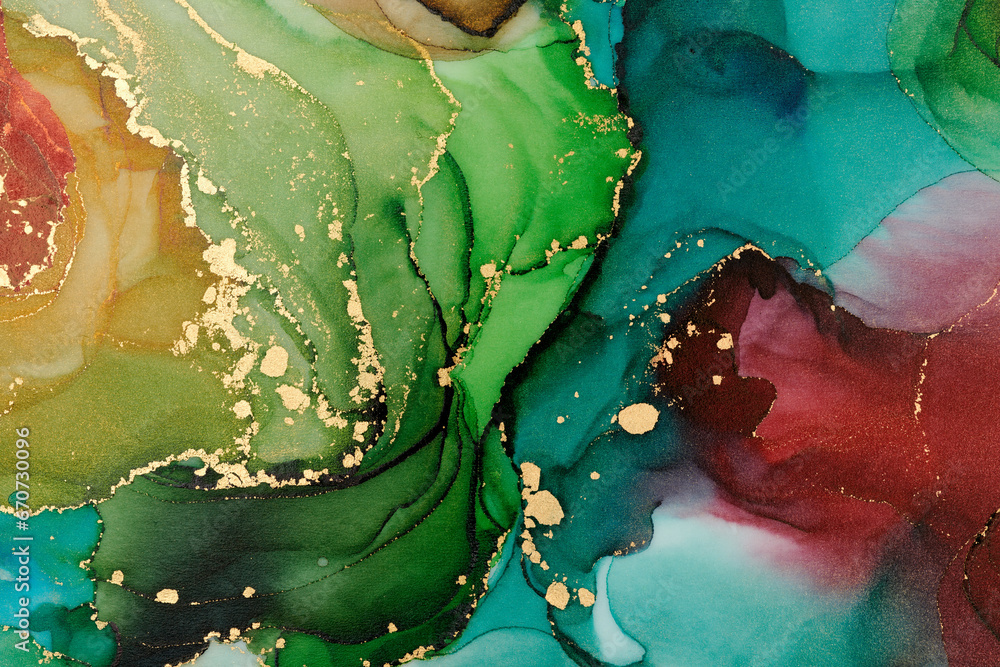 Natural luxury abstract fluid art painting in liquid ink technique ...