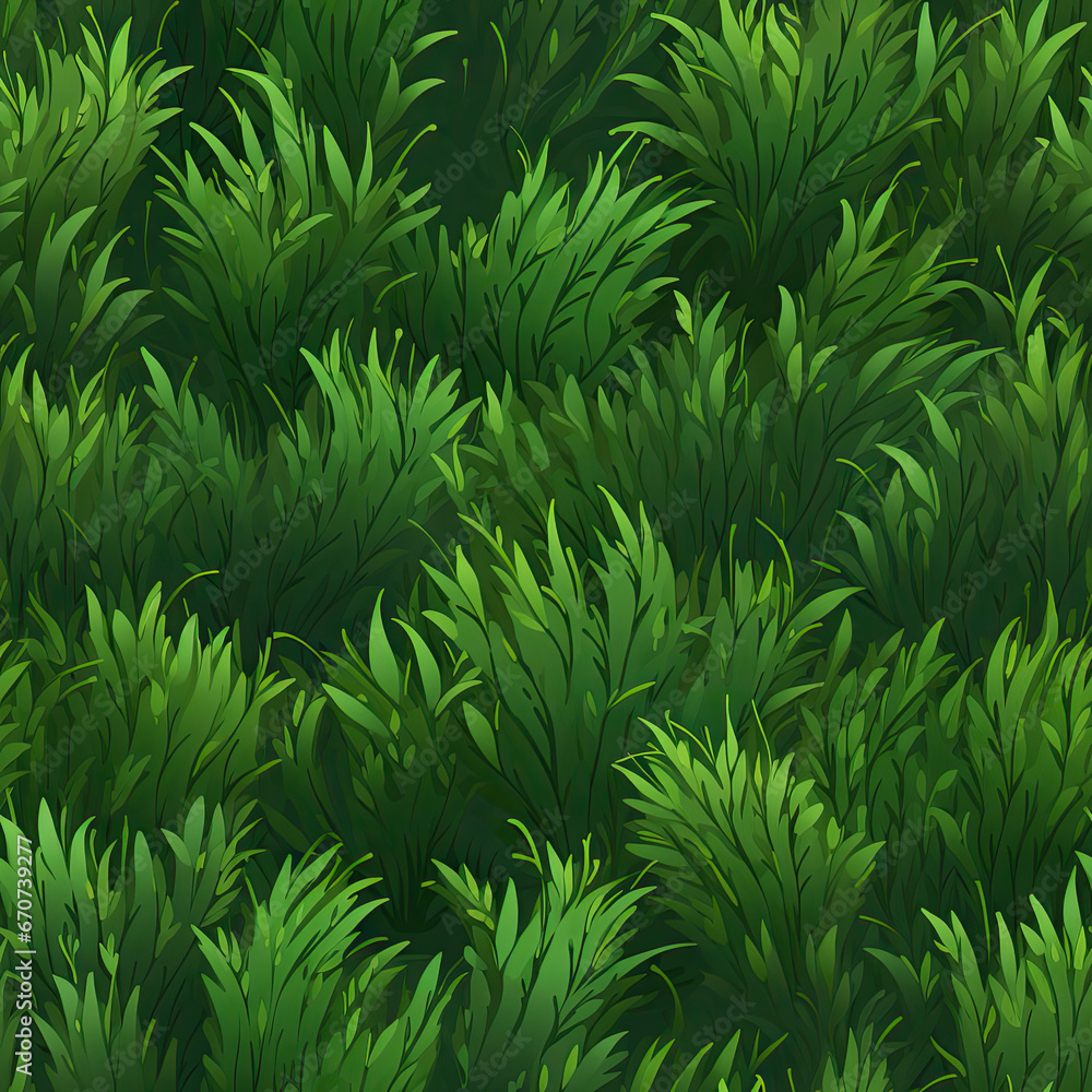 High-quality 2D seamless grass texture ideal for game design, perfectly ...