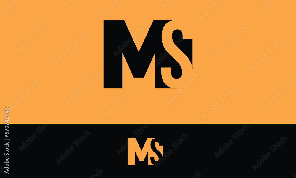 MS Alphabet letters Initials Monogram logo SM, M and S Stock Vector ...
