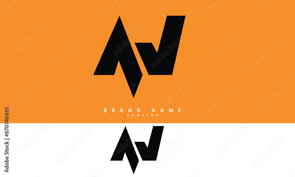 AV Alphabet letters Initials Monogram logo VA, A and V Stock Vector ...