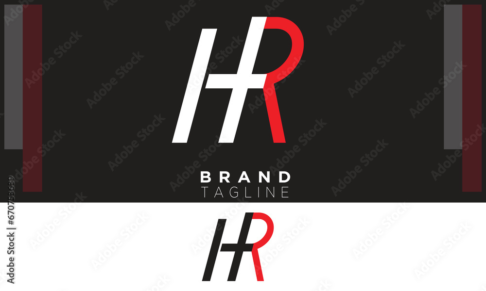 HR Alphabet letters Initials Monogram logo RH, H and R Stock Vector ...