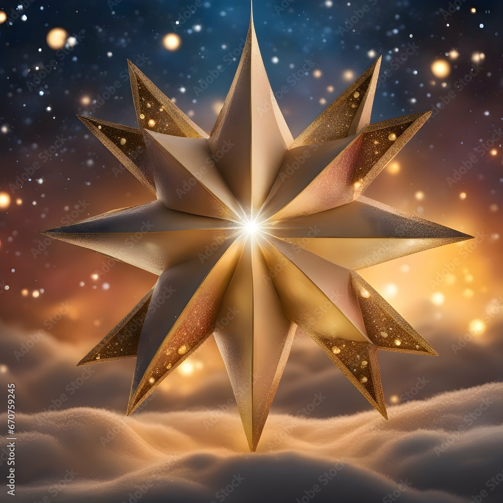 Estrella de Navidad y Estrella de Belén Dorada y Estrella de Luz foto ...