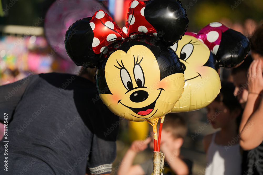 anger balloon with a comic book character. detail. photo taken on ...