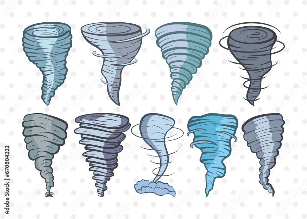 Vetor de Tornado Clipart SVG Cut File | Tornado Svg | Twister Storm Svg ...