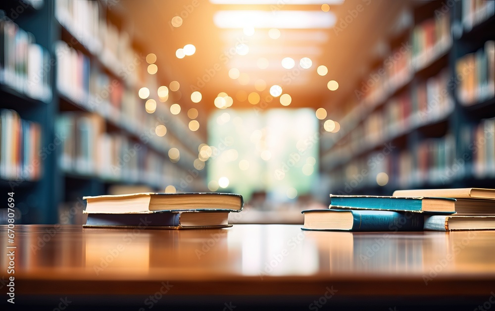 Abstract blurred public library interior space. blurry room with ...
