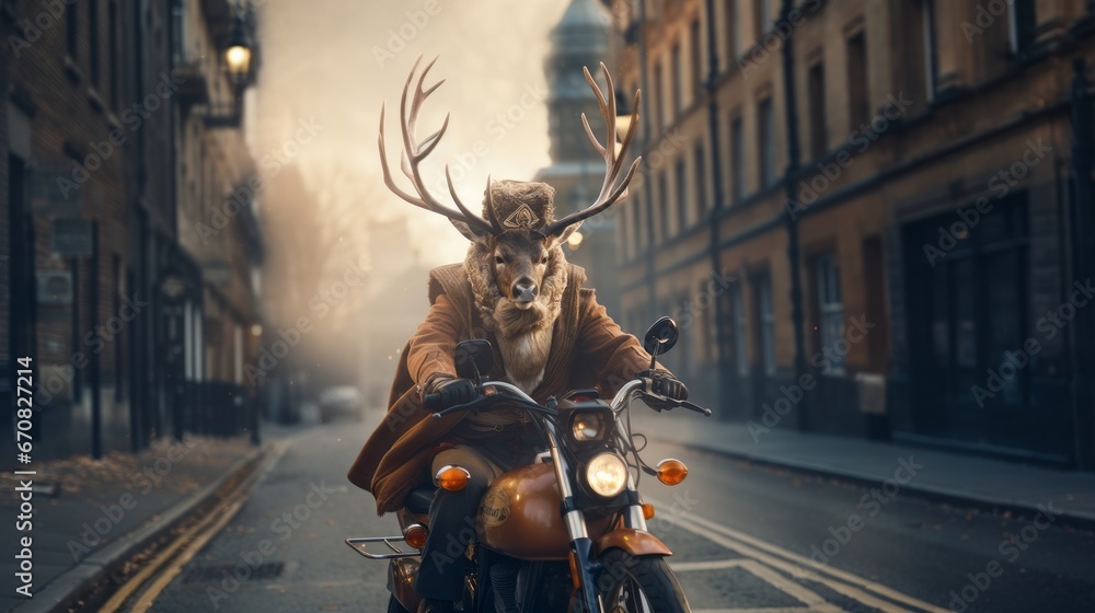 In the midst of a dense fog, a daring figure clad in a striking garment ...