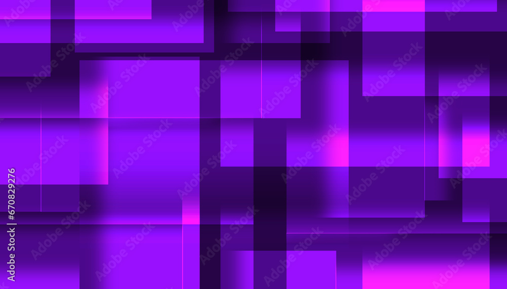 Purple geometric shapes, gradients, overlapping rectangles and shadows ...