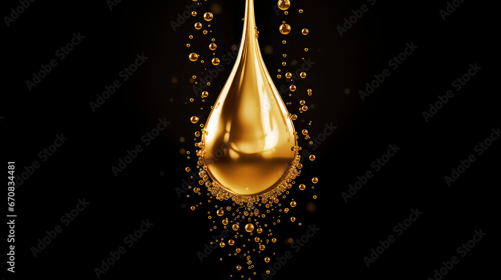 Golden Water Drop background wallpaper design Stock Photo | Adobe Stock