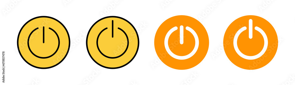 Power icon set for web and mobile app. Power Switch sign and symbol ...