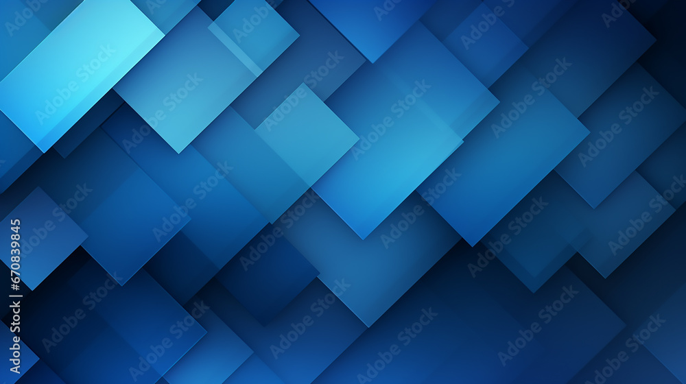 Abstract blue background with square shapes Random offset white square ...