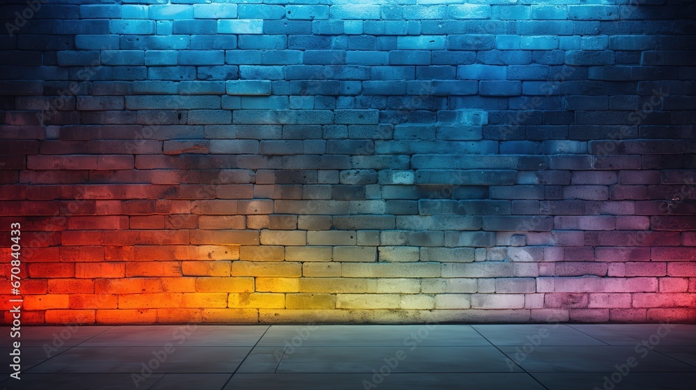 A brick wall with color background. A brick wall consisting of brick of ...
