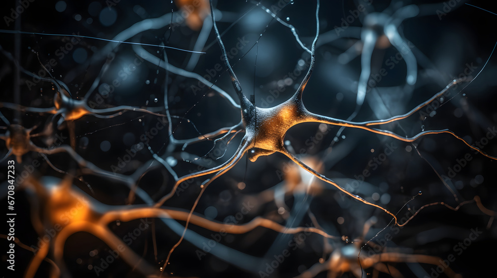 Neuroscientific image revealing intricate brain activity, showcasing ...