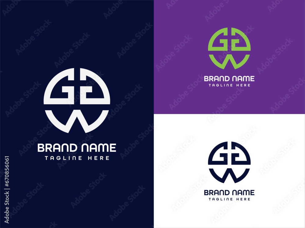 Company logo design. monogram logo design. modern logo design Stock ...