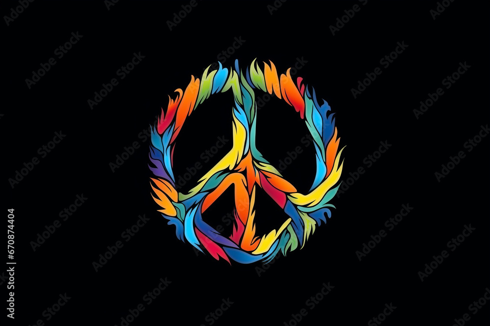 World peace logo design - Generative AI Stock Illustration | Adobe Stock