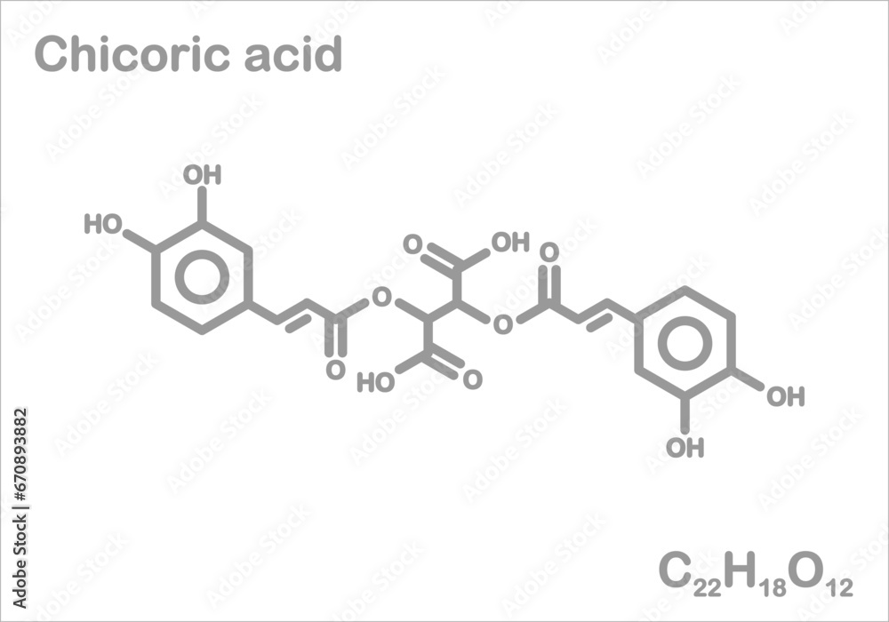 Chicoric acid. Simplified structural formula. Stock Vector | Adobe Stock