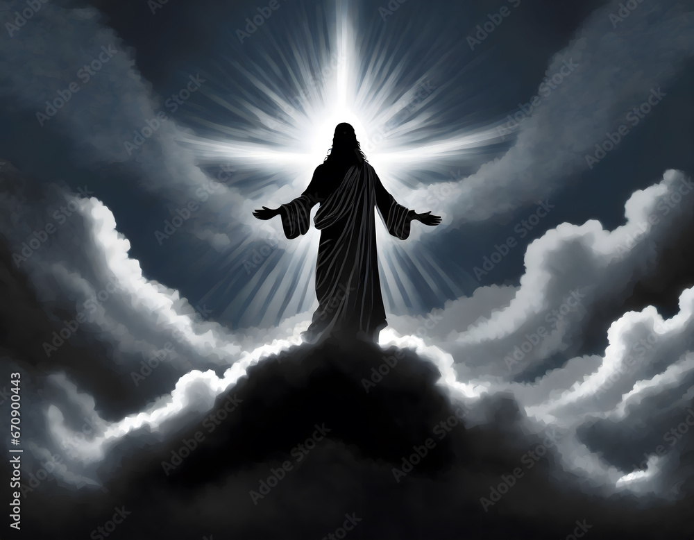 Jesus Christ coming Stock Illustration | Adobe Stock