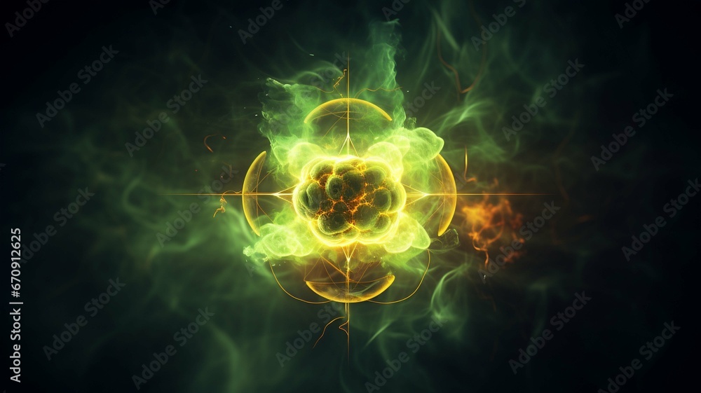Atomic explosion, nuclear explosion, radioactive atoms, radiation Stock ...