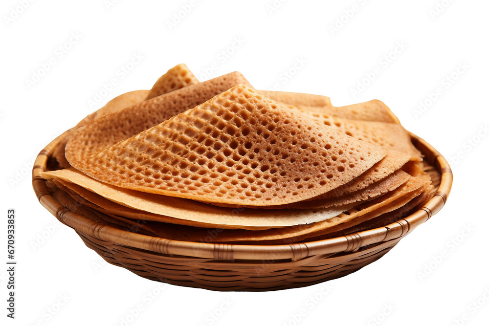 injera isolated on transparent background, Generative Ai Stock Photo ...