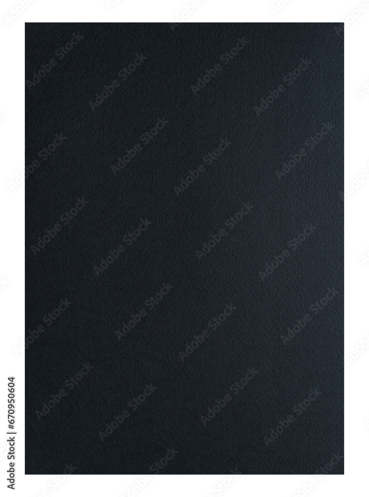 black paper texture size A4, paper isolated with clipping path on ...