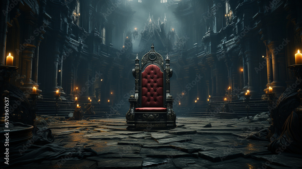 Empty throne in the hall. Stock Photo | Adobe Stock