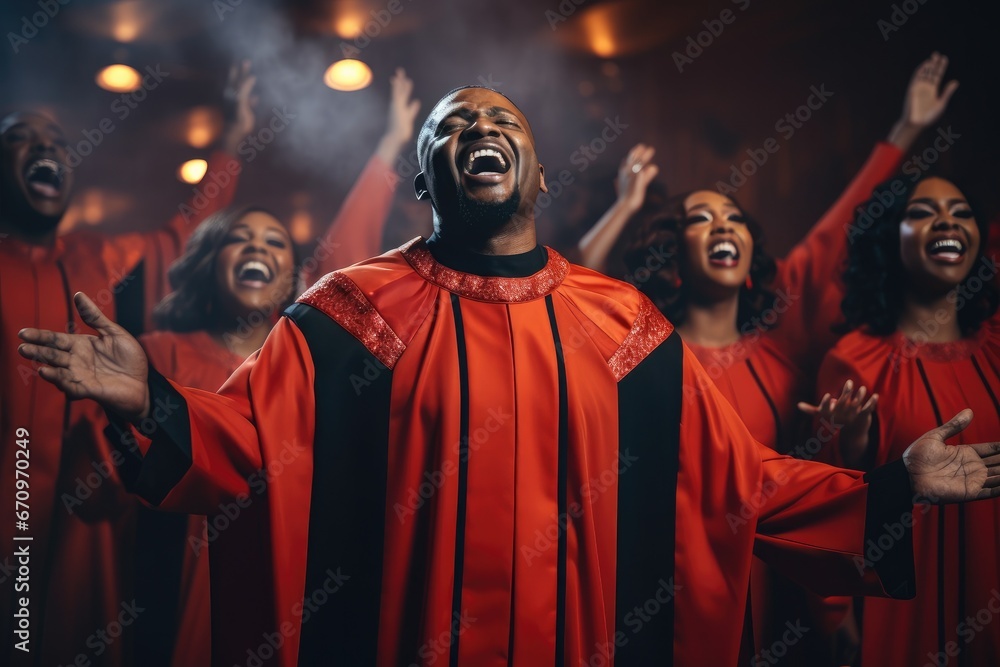 Christian gospel singers in singing and praising Lord Jesus Christ in ...