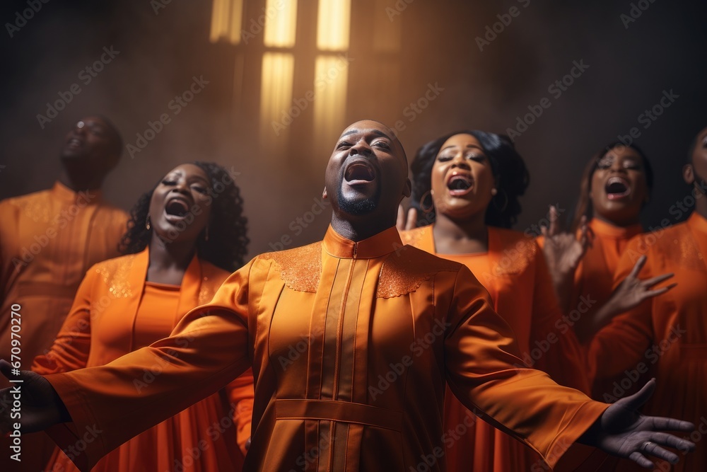 Christian gospel singers in singing and praising Lord Jesus Christ in ...