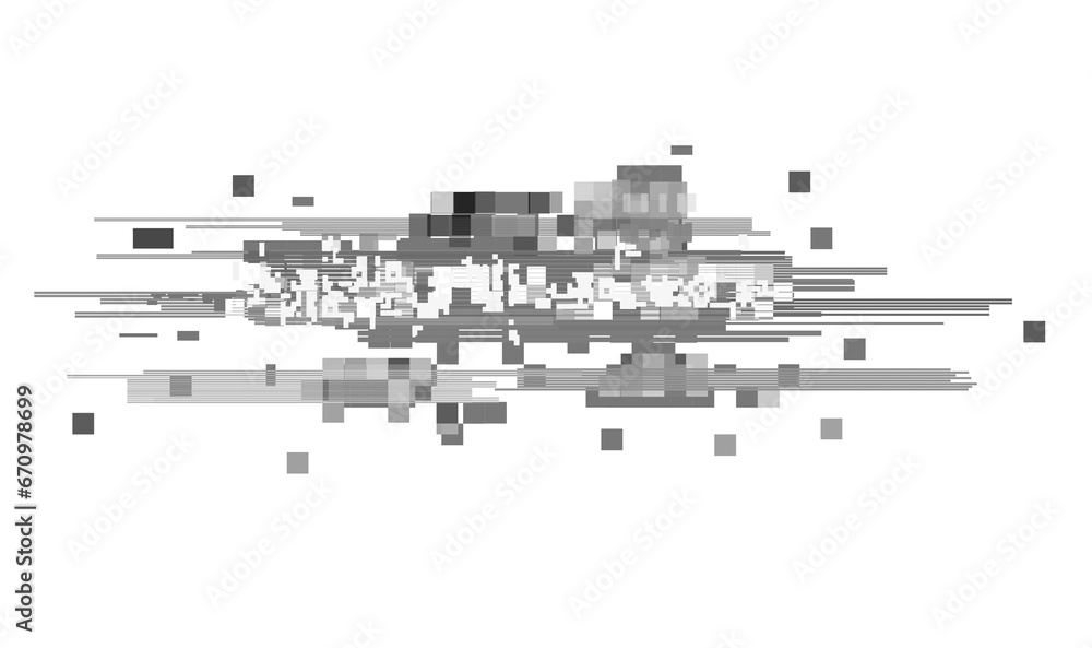 Glitch noise distortion of broken video transparent backgrounds, VHS ...