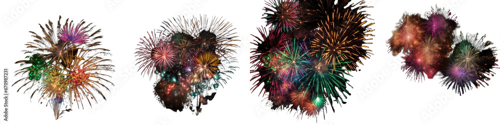 Colorful fireworks with multiple bursts Firework Hyperrealistic Highly ...