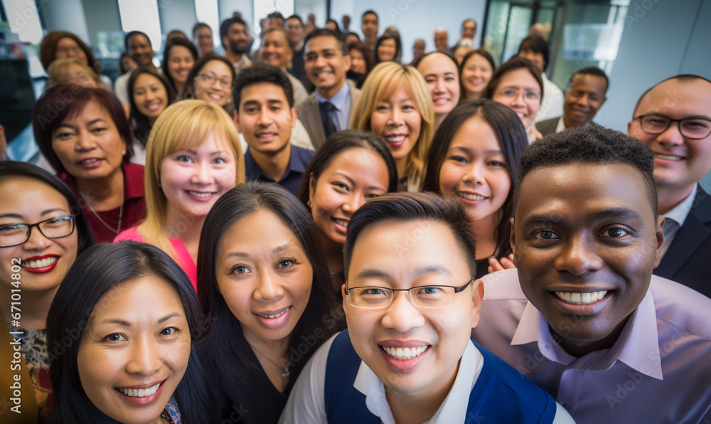 Ethnicity Diversity at Work. Happy Employees From Different Backgrounds ...