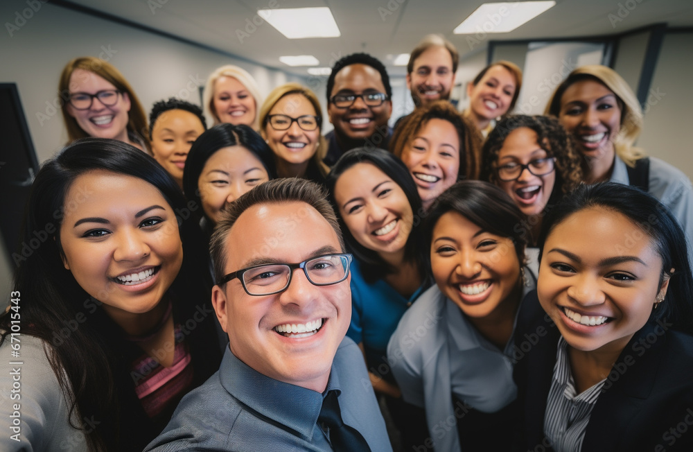 Ethnicity Diversity at Work. Happy Employees From Different Backgrounds ...