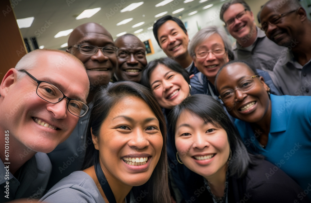 Ethnicity Diversity at Work. Happy Employees From Different Backgrounds ...