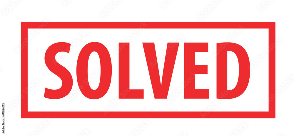 Solved Red Stamp Design Stock Vector | Adobe Stock