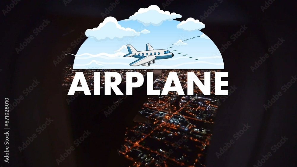 Traveling Abroad Airplane Vacation Title Intro Stock Template | Adobe Stock