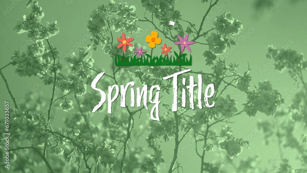 Spring Season Nature Title Intro Template Stock Template | Adobe Stock