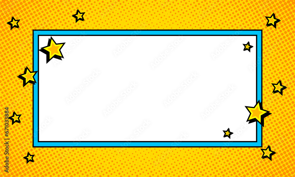 Comic cartoon frame scene background template Stock Vector | Adobe Stock