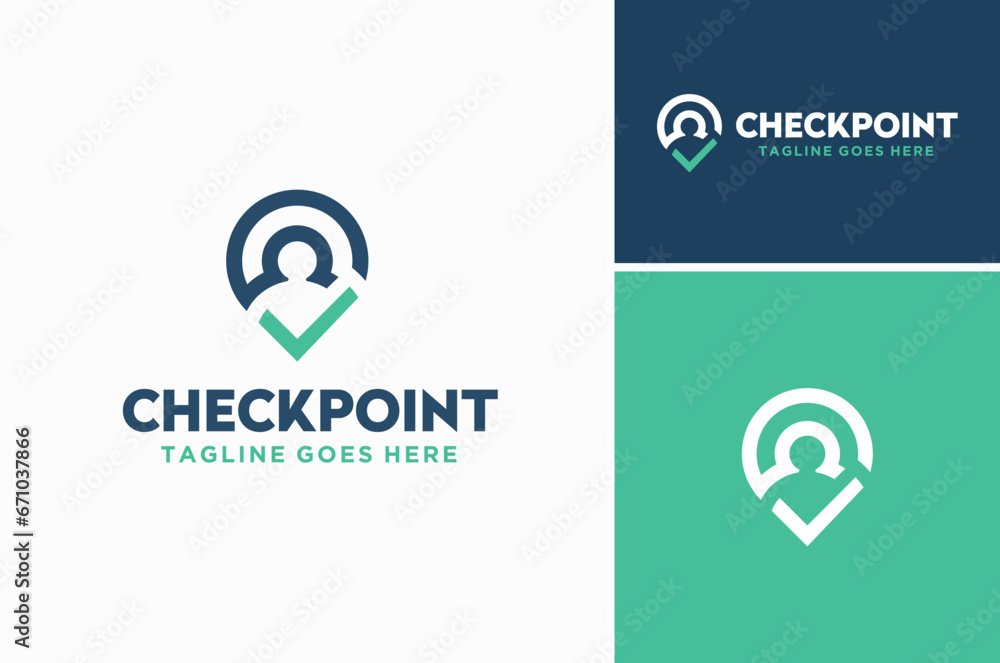 Human with GPS Pin Map and Check Mark for People Identify Location ...