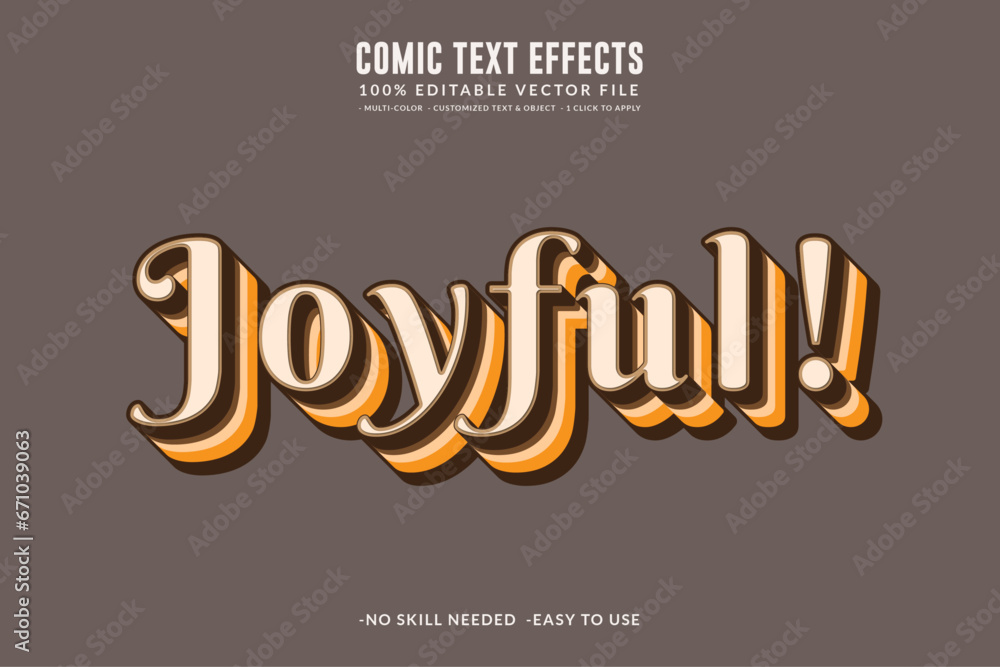 Editable Comic Text Effects, Retro Colorful old fonts Style New Vector Template Stock Vector ...