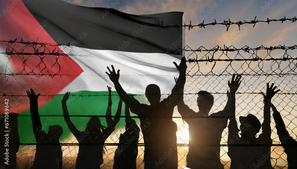 War conflict between Israel and Palestine Stock Illustration | Adobe Stock