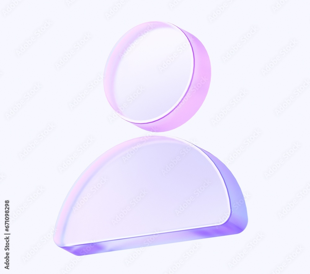 user icon with colorful gradient. 3d rendering illustration for graphic ...